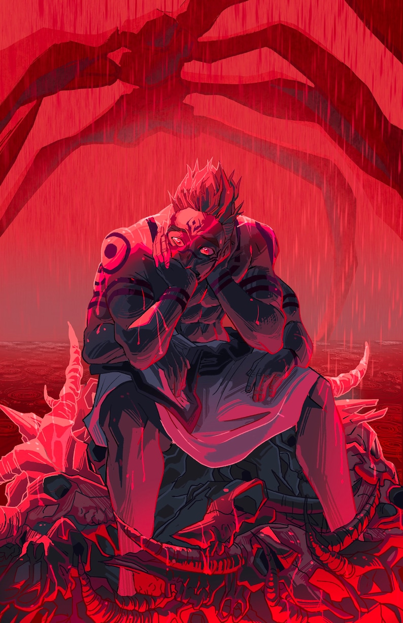 Sukuna Print / JJK Inspired varios tamaños mate - Etsy México