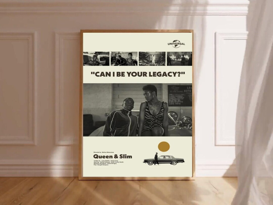 Queen Slim Movie Poster Midcentury Minimalist Retro Art Print - Etsy