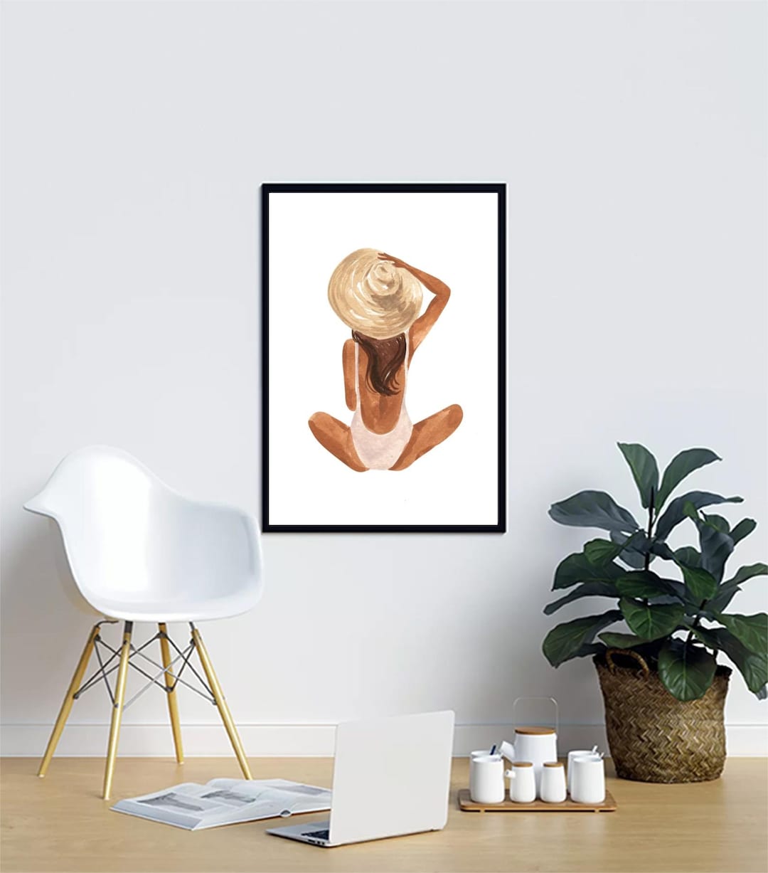 Beach Girl Art Print Wall Decor Poster - Etsy