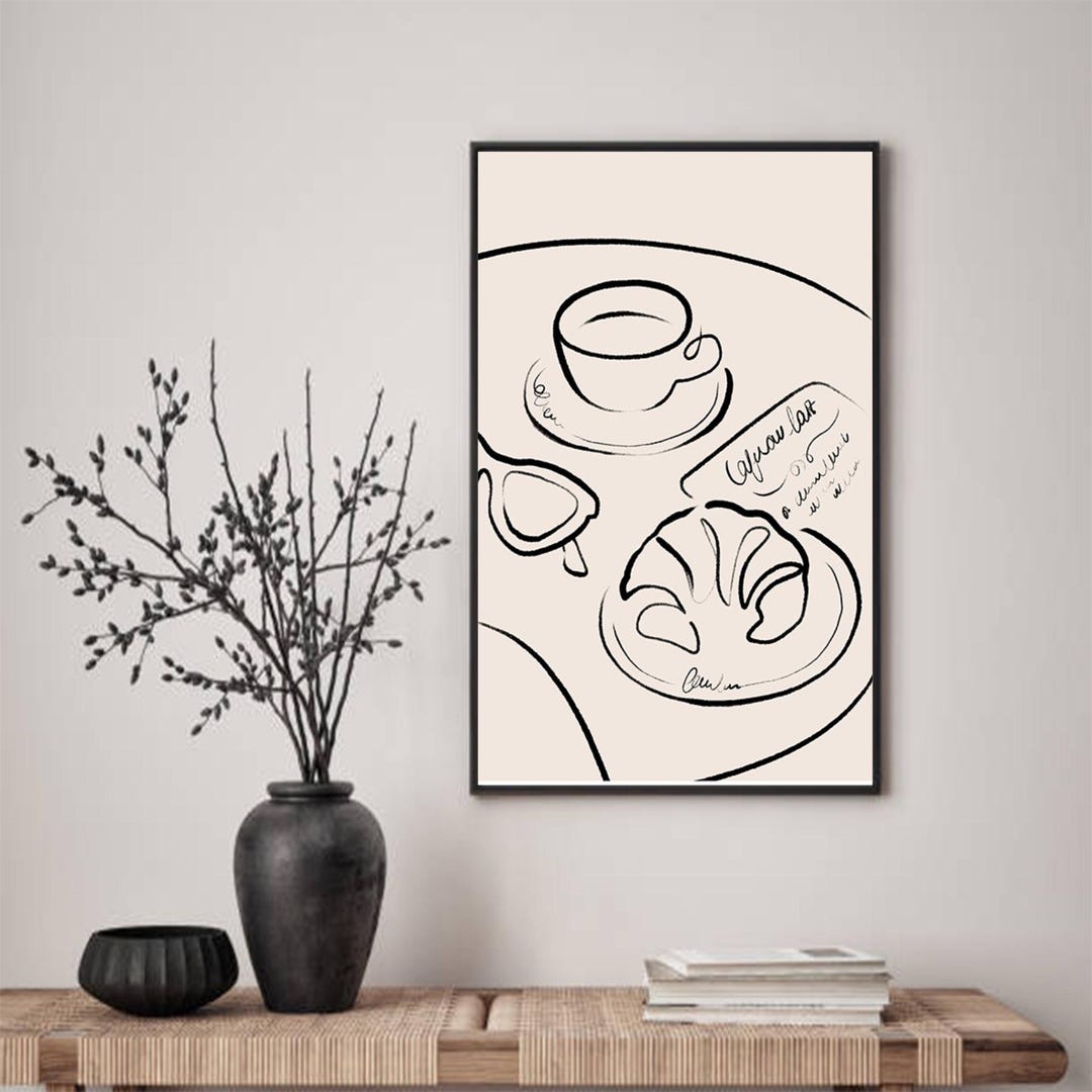 French Breakfast Wall Decor Poster - Etsy