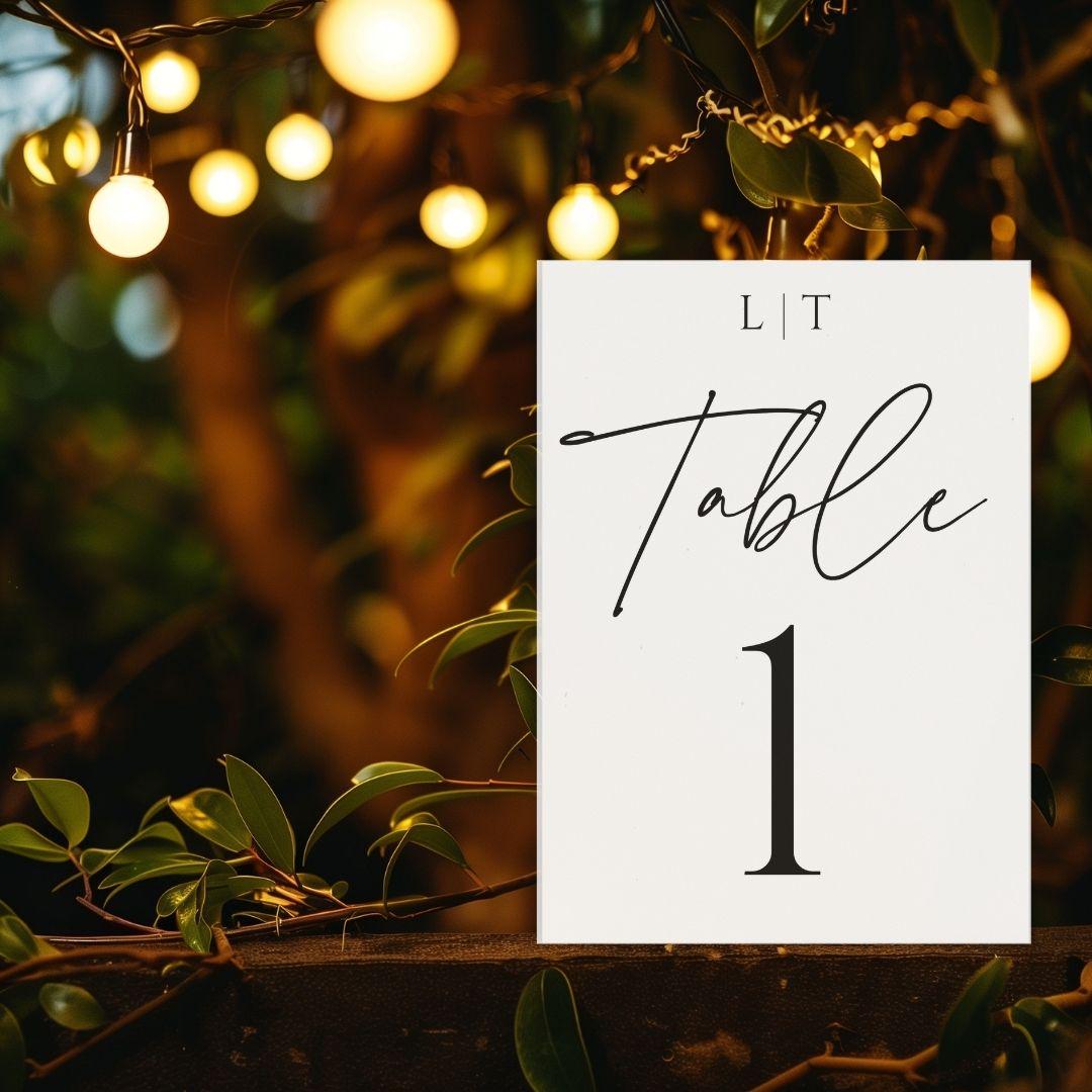 Editable Table Number Sign | Canva Template • Printable Wedding Table ...