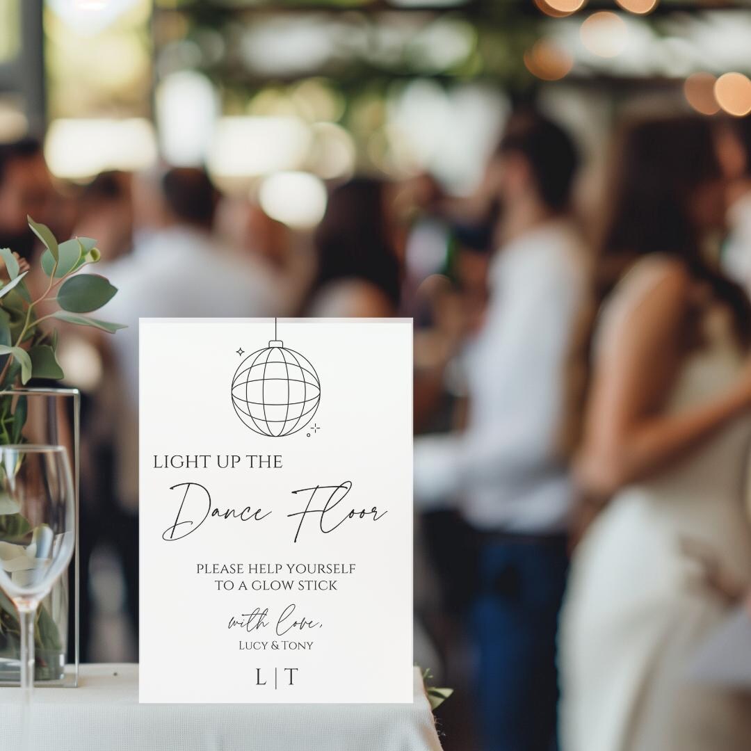 Minimalist Wedding Dance Floor Sign | Modern Reception Decor (canva ...