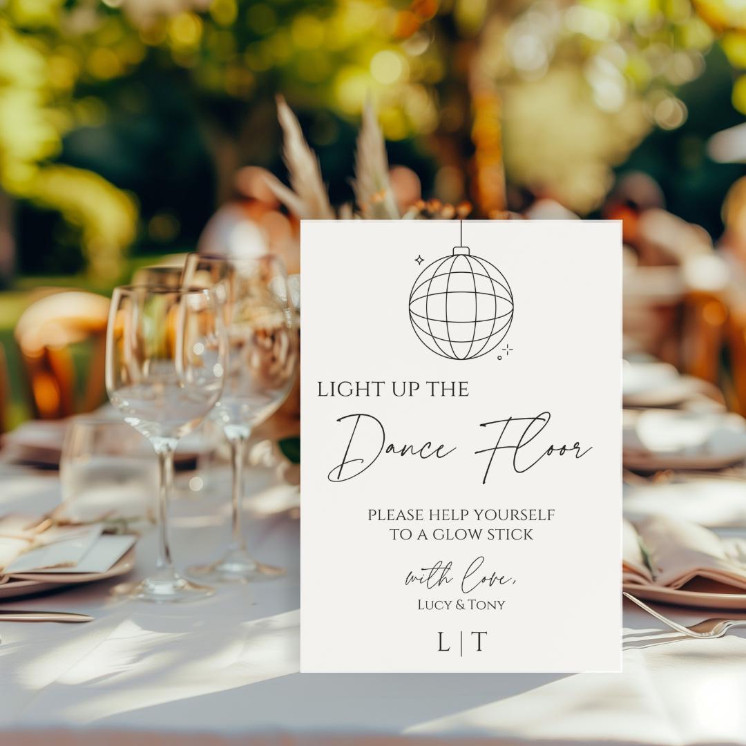 Editable Minimalist Wedding Dance Floor Sign | Canva Template | Instant ...