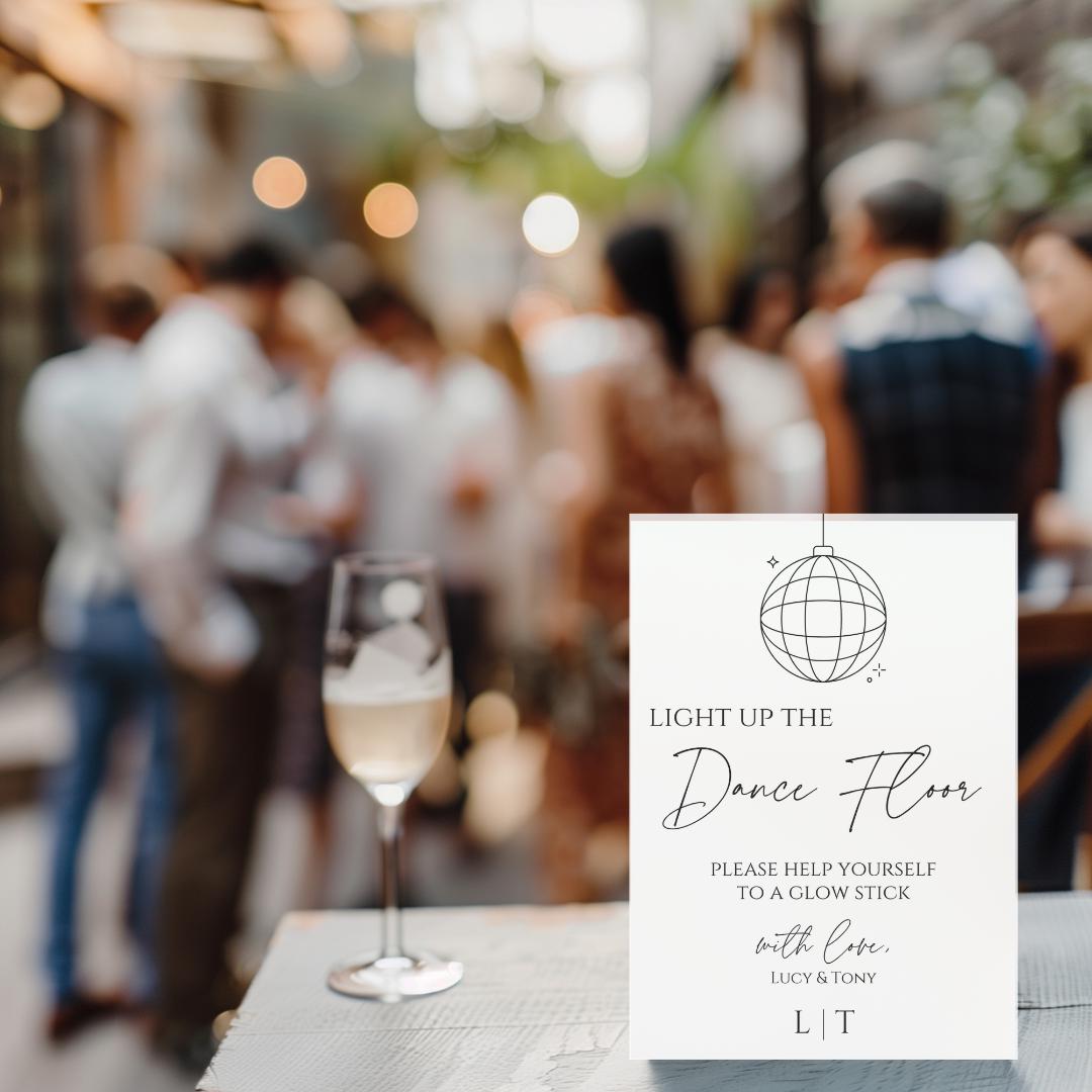 Minimalist Wedding Dance Floor Sign | Modern Reception Decor (canva ...