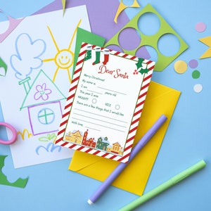 Christmas Kids Letter for Santa Digital Letter for Holidays Printable ...