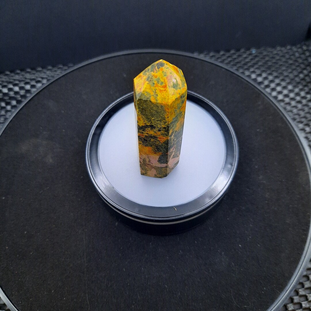 Bumblebee Jasper Point / Tower, Bumble Bee Crystal, Bumblebee Crystal Point, Bumblebee Crystal ...