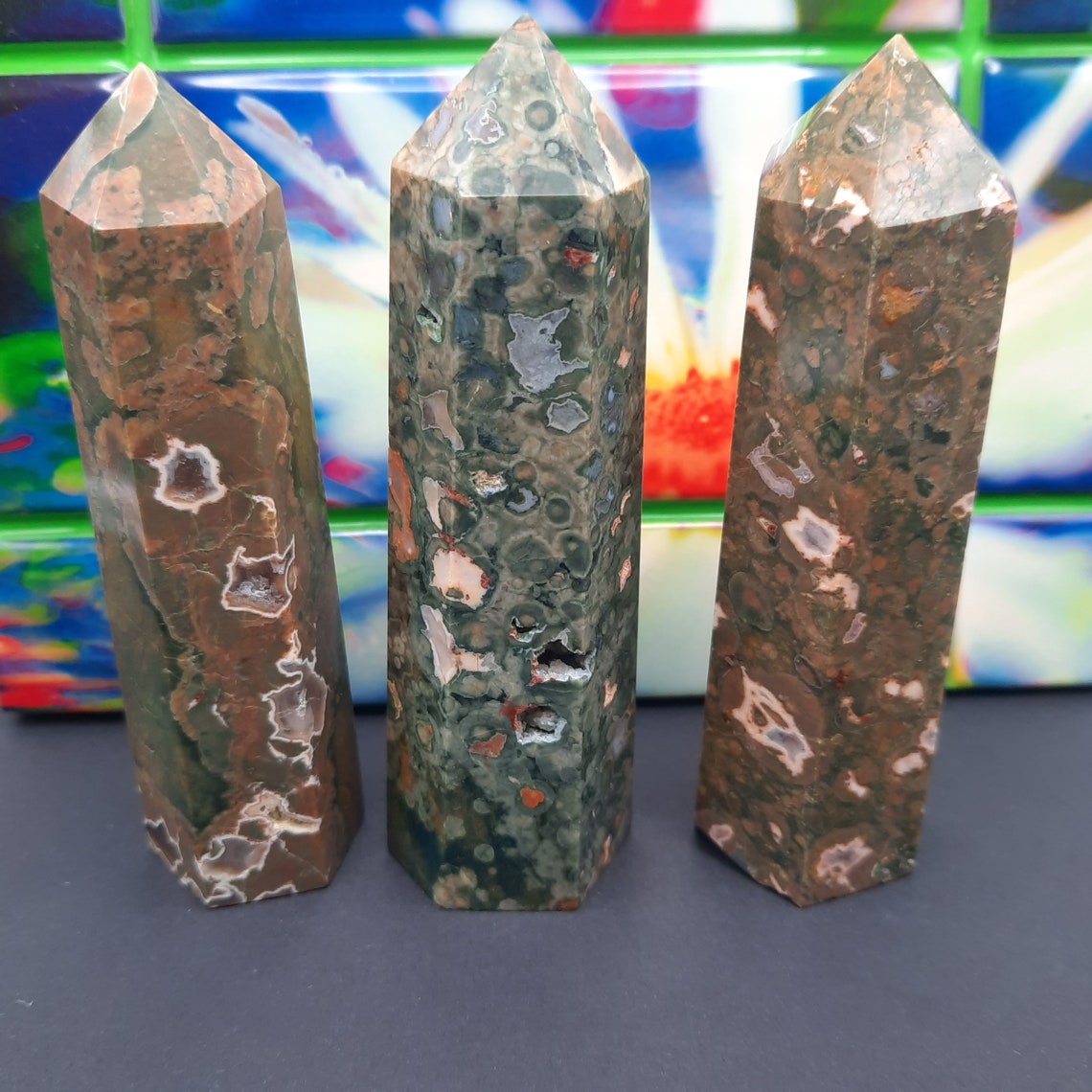 Ocean Jasper From Madagascar: Ocean Jasper Tower - Unique Iridescent ...