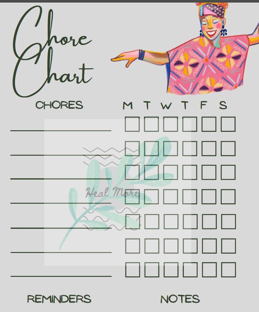 Guided Life Chore Chart, Printable, Downloadable Prints, Editable ...