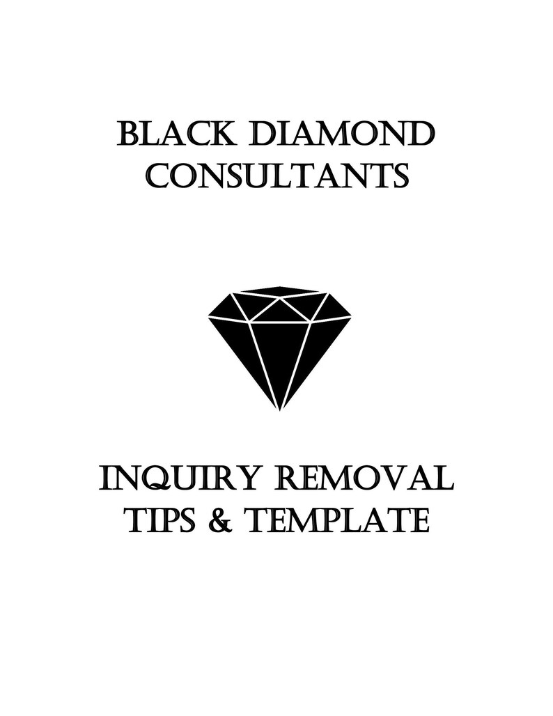 Hard Inquiry Removal Dispute Letter Template Inquiries - Etsy