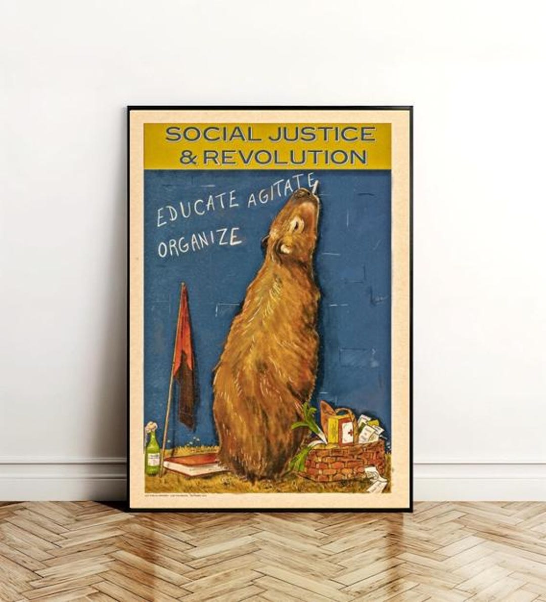Capybara Revolutionary Poster - Etsy