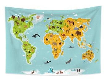 Aesthetic World Map Poster - Etsy