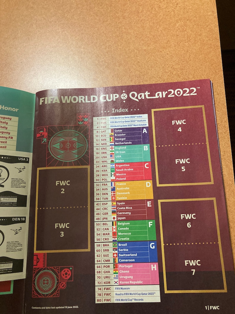 FIFA World Cup Qatar 2022 Sticker Album - Etsy