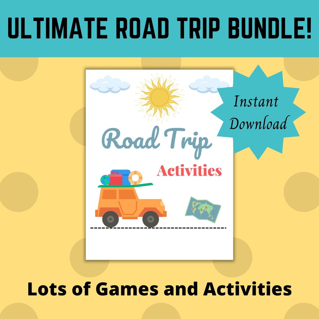 Road Trip Activity Printables | Travel Kid Games | Printable Summer ...