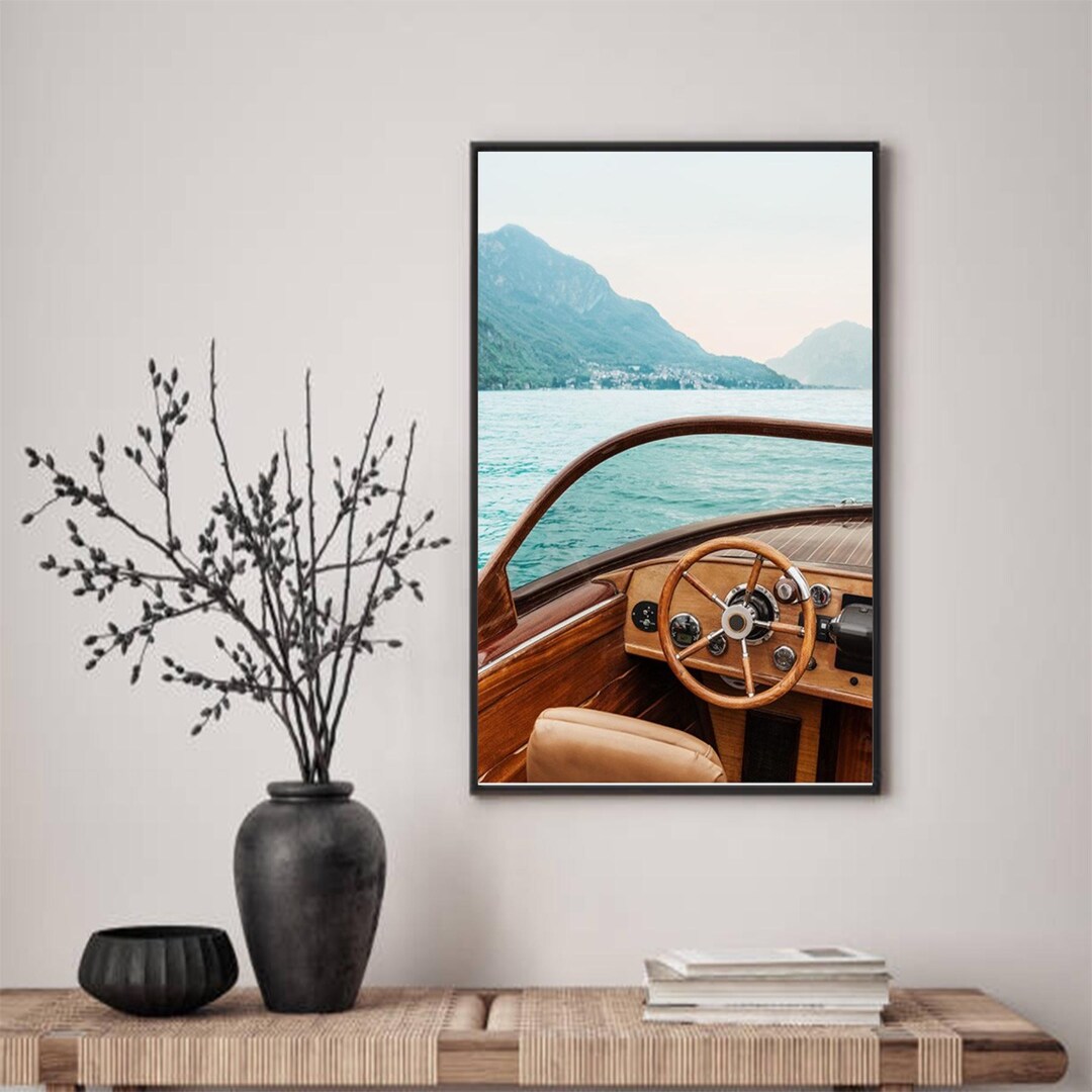 Boat on Lake Como No1 Wall Decor Poster - Etsy