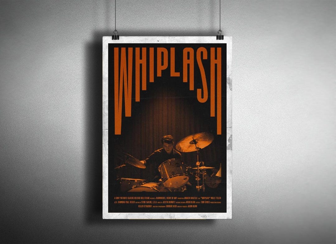 Vintage Music Movie Print – Whiplash Style Poster Gift for Film Buffs ...