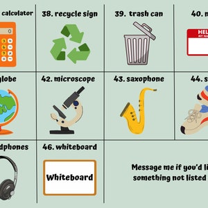 Set of 10 Classroom School Supplies Magnets + “you’ll Need” | Teacher ...