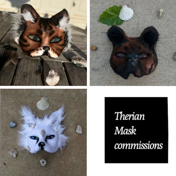 Opal Therian Cat Mask - Etsy