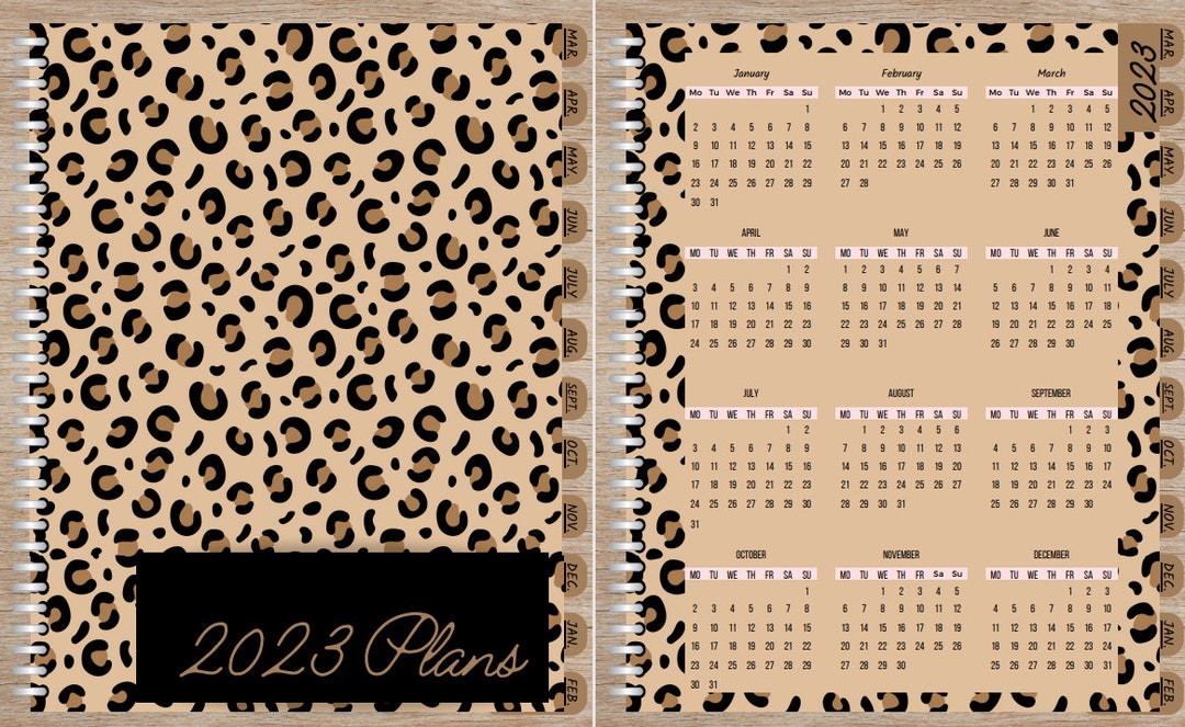 Digital Planner-leopard Digital Planner-hyperlinked Tabs Planner ...