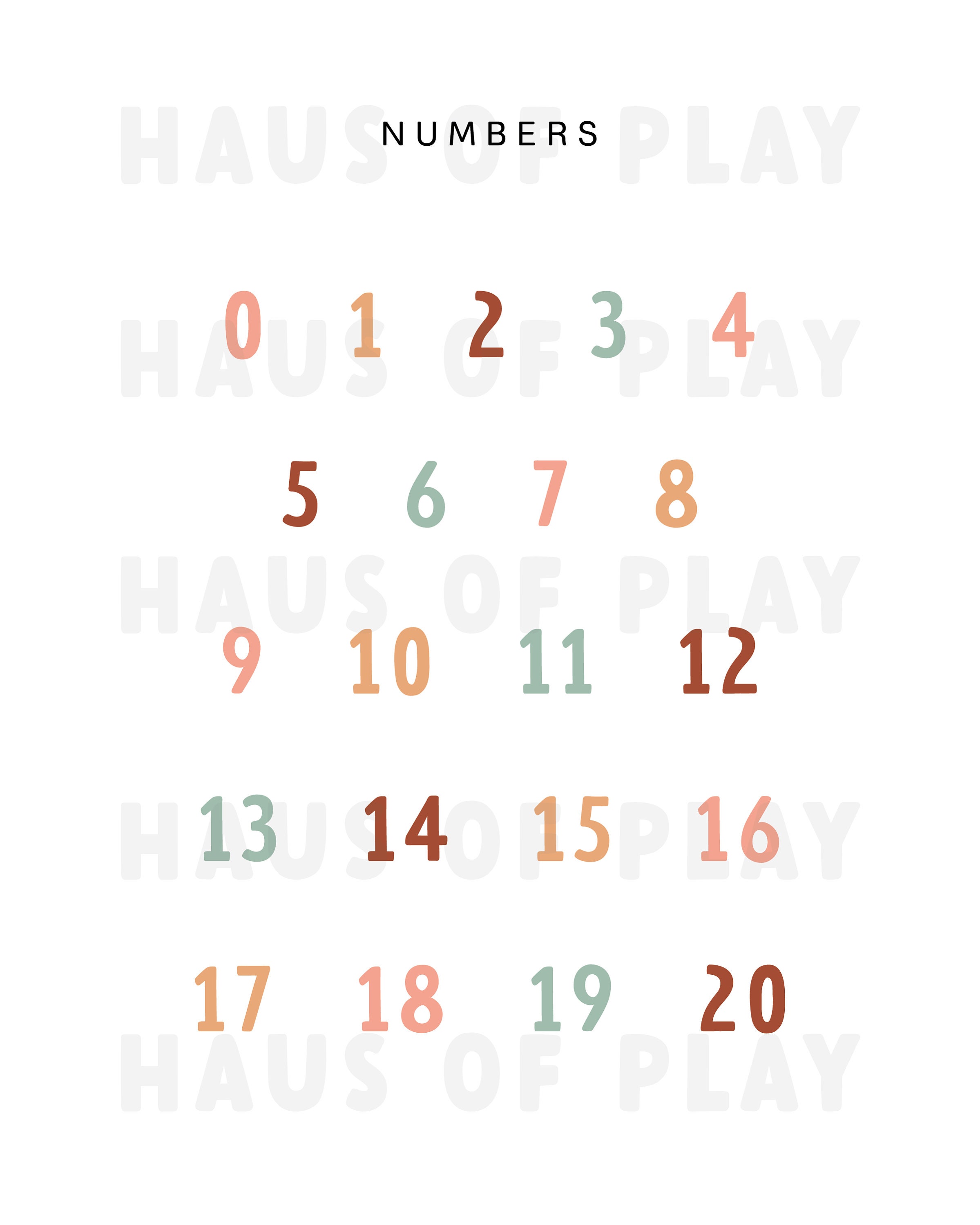Boho Numbers Wall Print, 123 Poster, Digital Download Print, Cute Boho ...