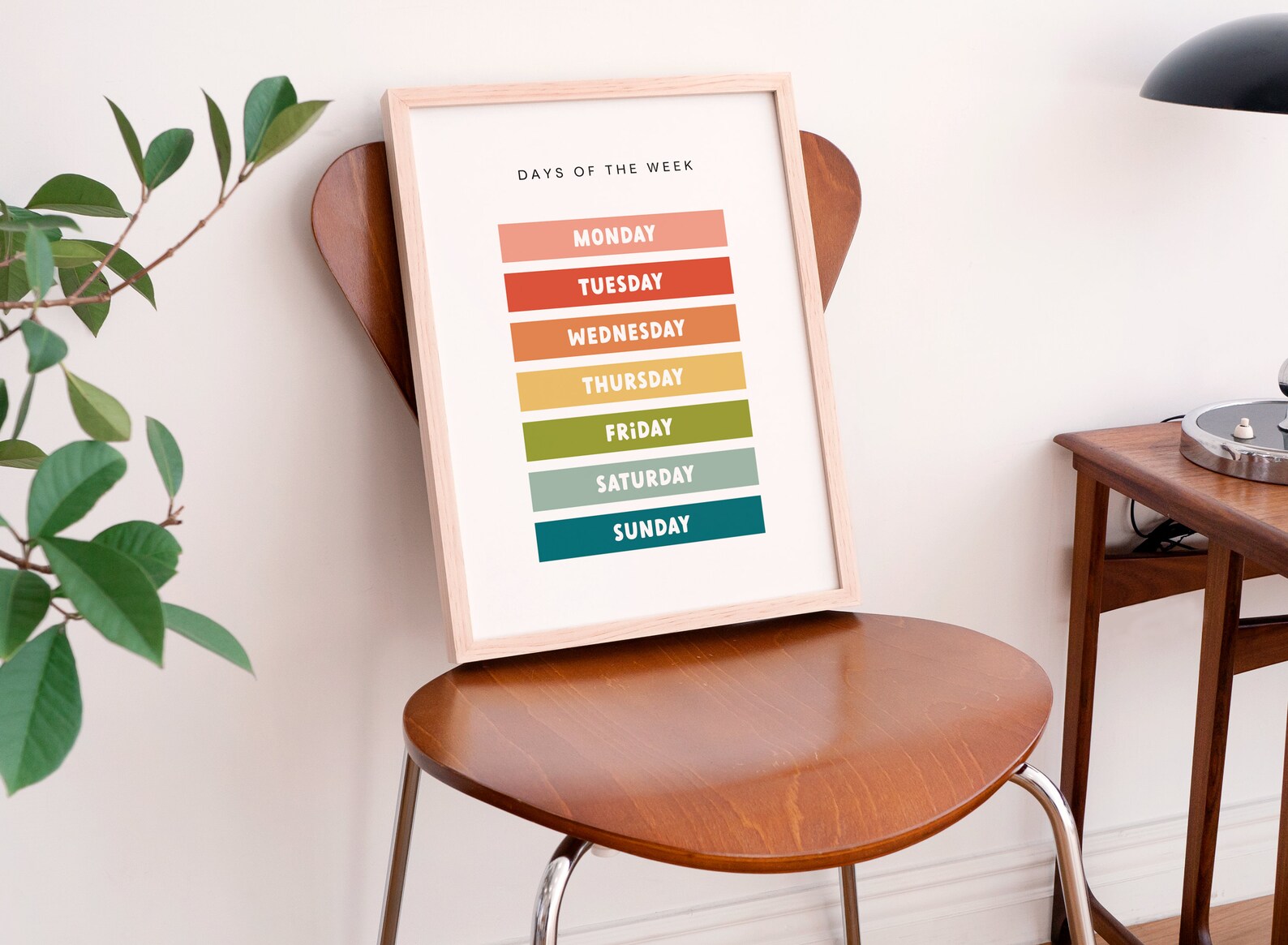 Rainbow Days of the Week Wall Print, Digital Download Print, Cute ...