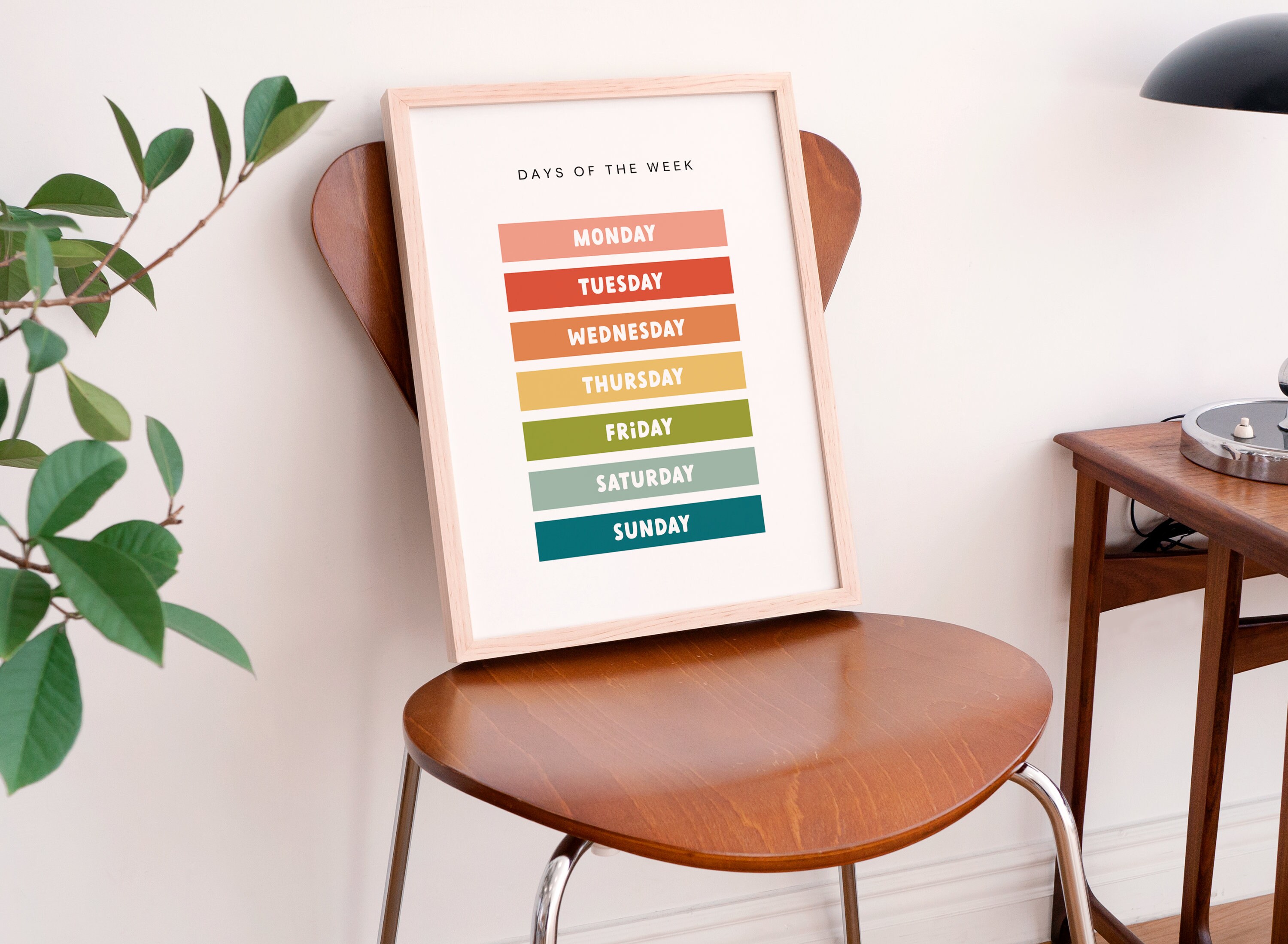 Rainbow Days of the Week Wall Print, Digital Download Print, Cute ...
