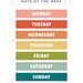 Rainbow Days of the Week Wall Print, Digital Download Print, Cute ...