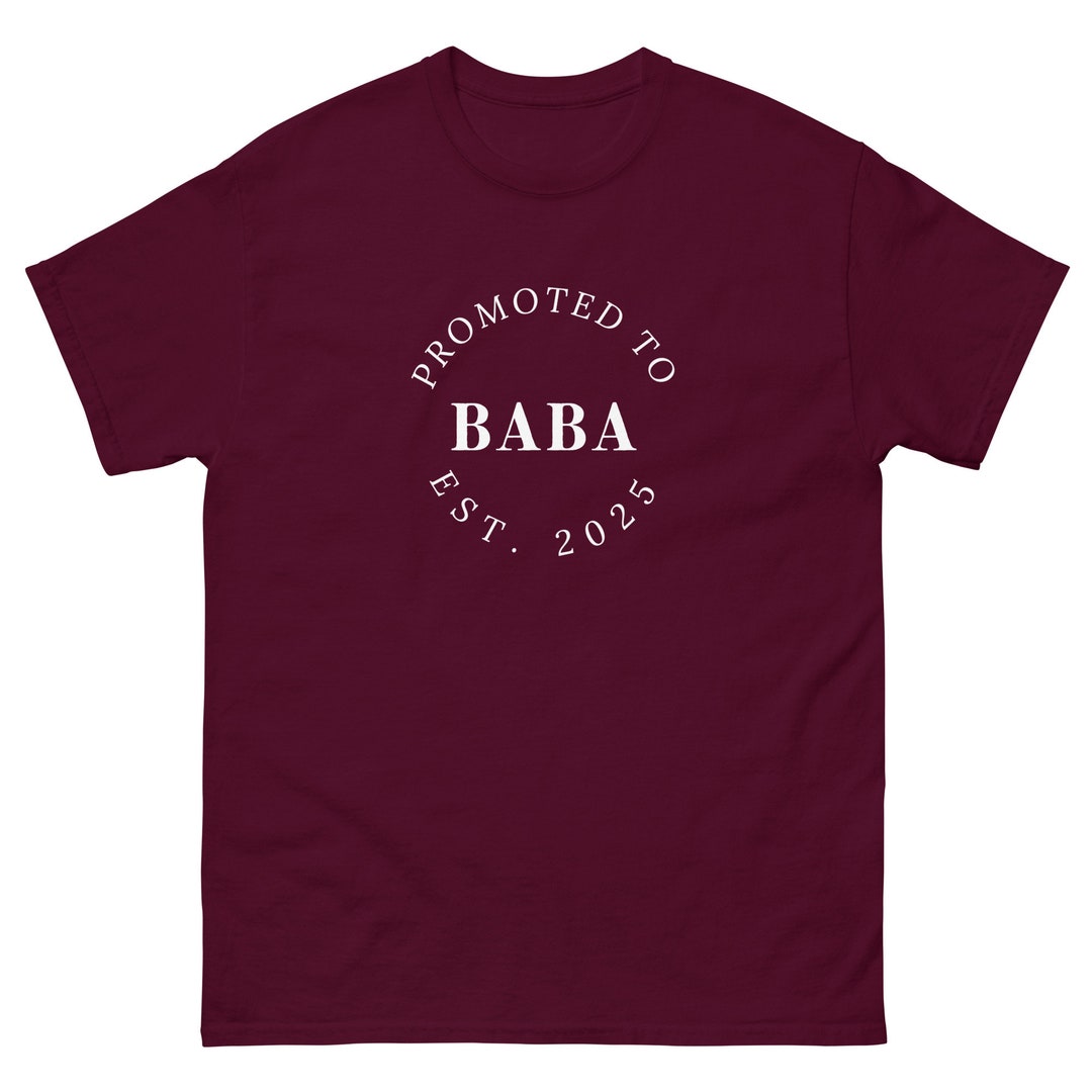 Promoted to Baba T Shirt, Baba Tee, Arab Pregnancy Reveal, Baba Father ...