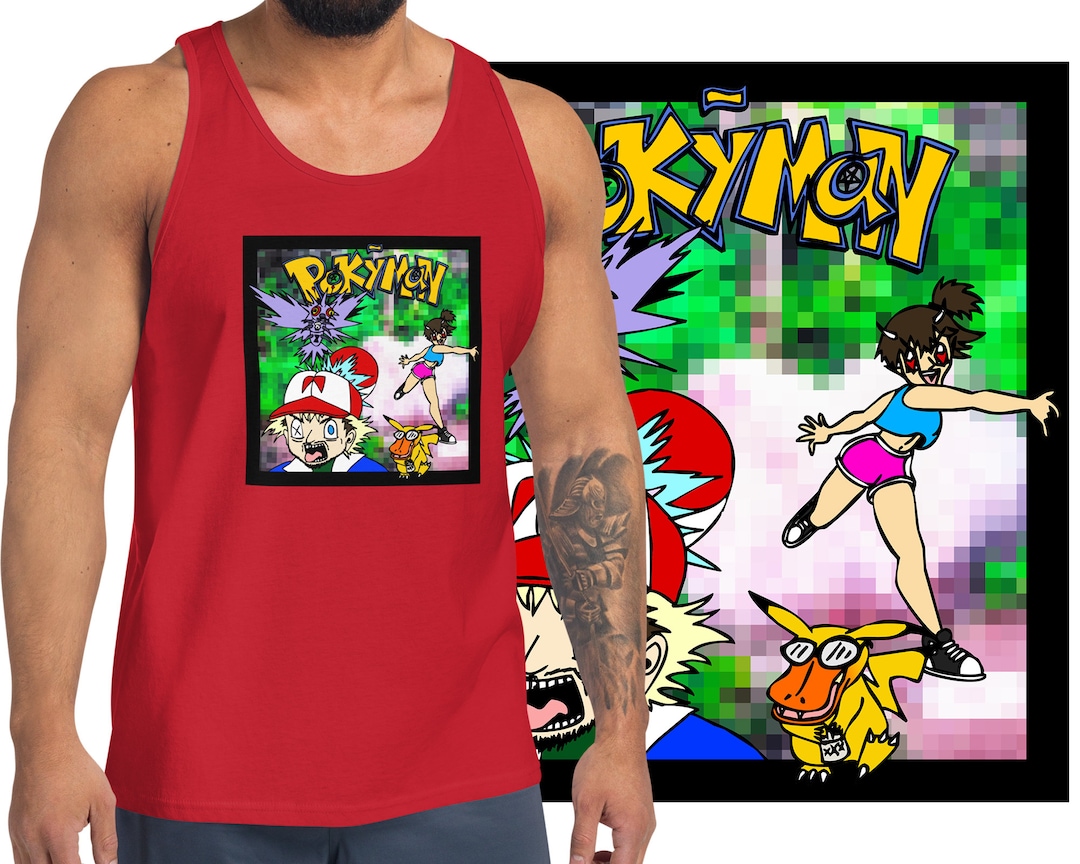Poky Man Parody Tank Top | 90's Cartoon Themed Sleeveless Shirt | Funny ...