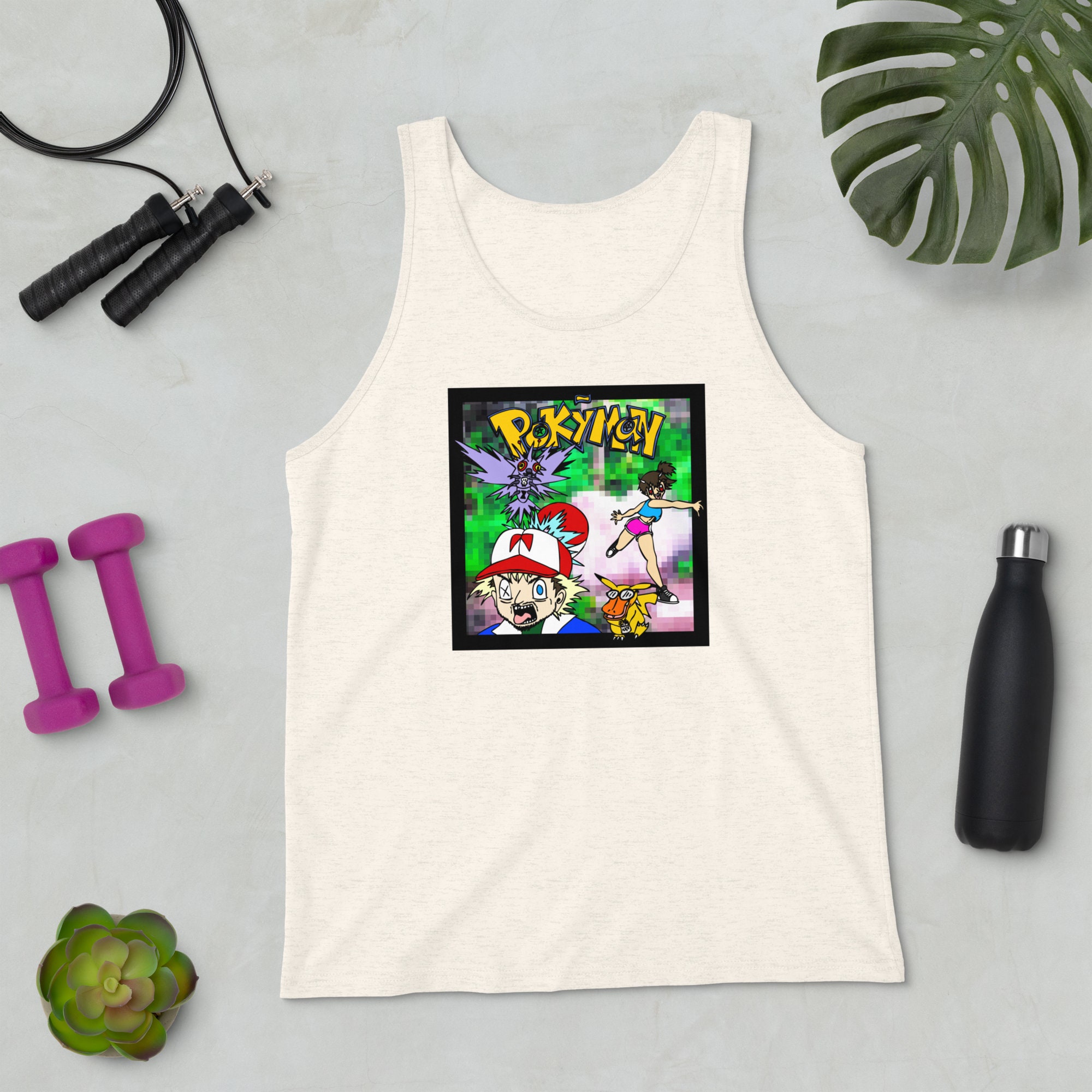 Poky Man Parody Tank Top | 90's Cartoon Themed Sleeveless Shirt | Funny ...