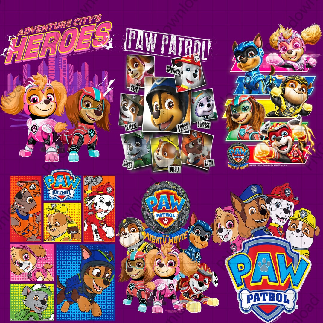 Paw Png Patrol Png Designs Bundle Layered Items 5 UNIQUE - Etsy