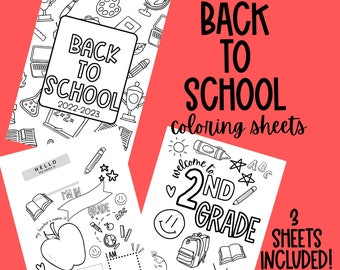 Back to School Coloring Pages for Grades Pre-k to 6th Grade, School ...