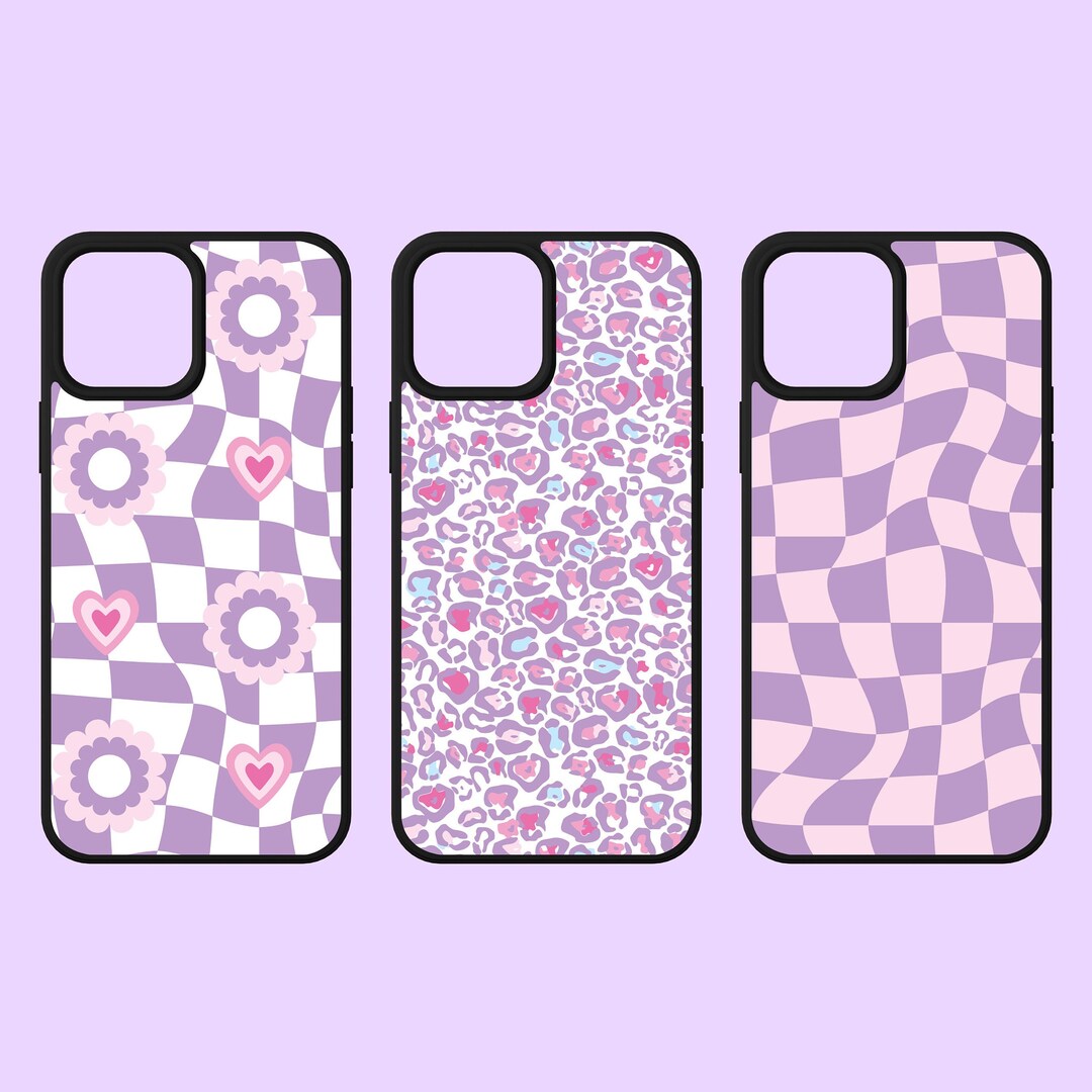 Purple Checkerboard iPhone Case, iPhone 13 12 11 Pro Max Case, iPhone ...