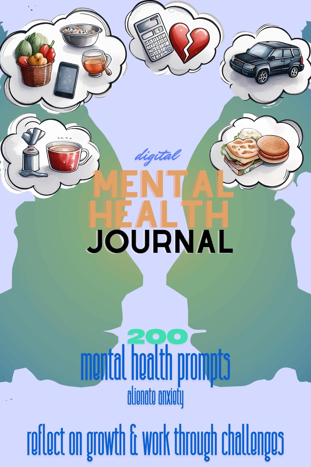Digital Mental Health Journal - Etsy