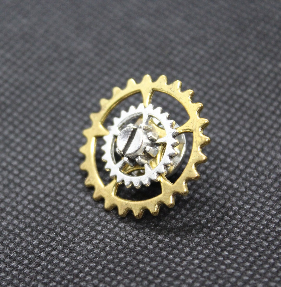 Steampunk Gear Lapel Pin Cog Wheel Brooch Tie Tack - Etsy