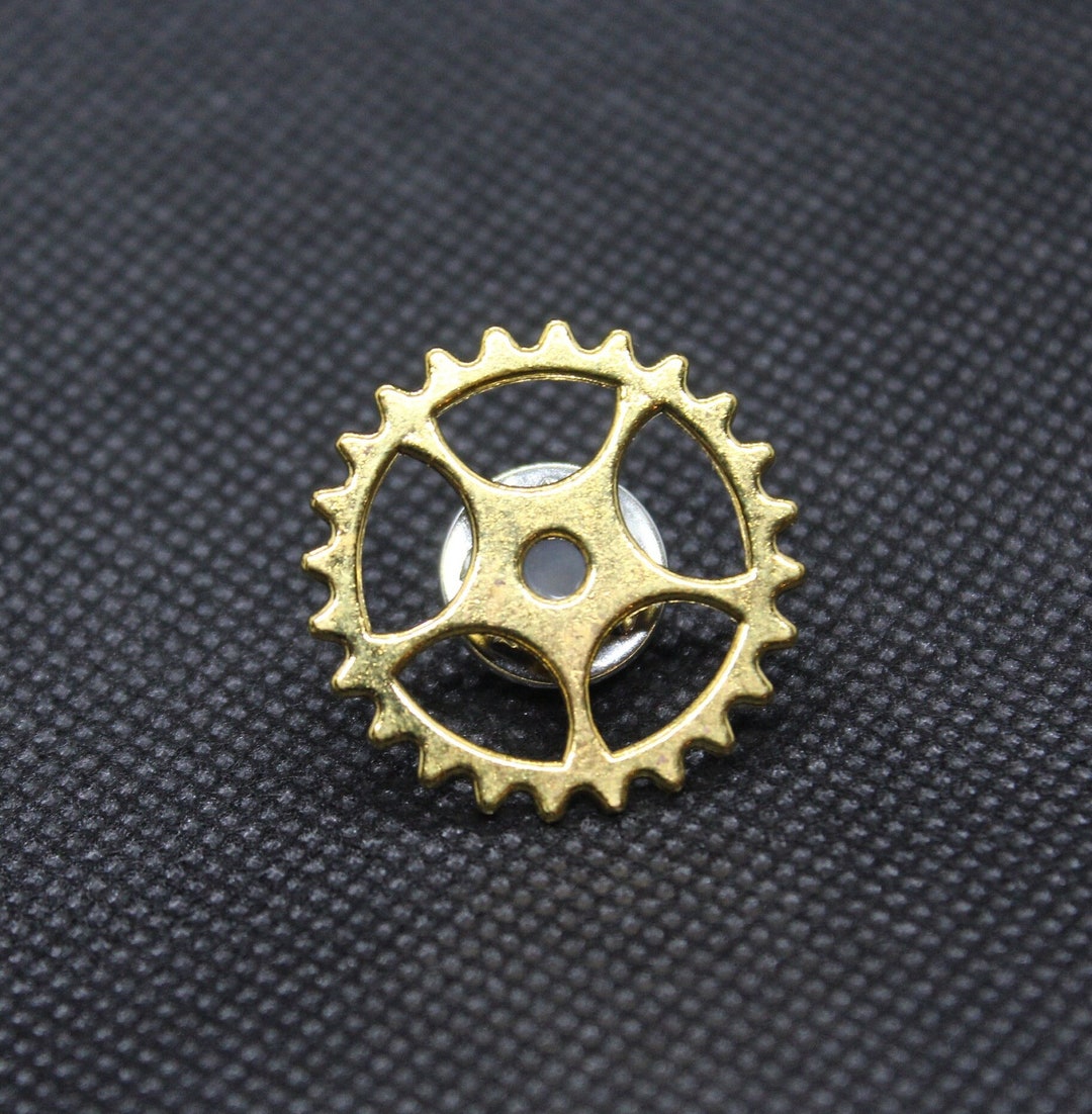 Steampunk Gear Lapel Pin Cog Wheel Brooch Tie Tack - Etsy