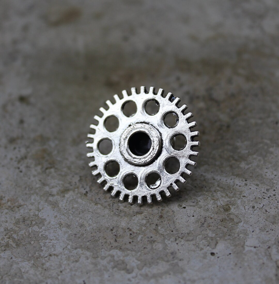 Steampunk Gear Lapel Pin Cog Wheel Brooch Tie Tack Jewelry Badge Nerd ...