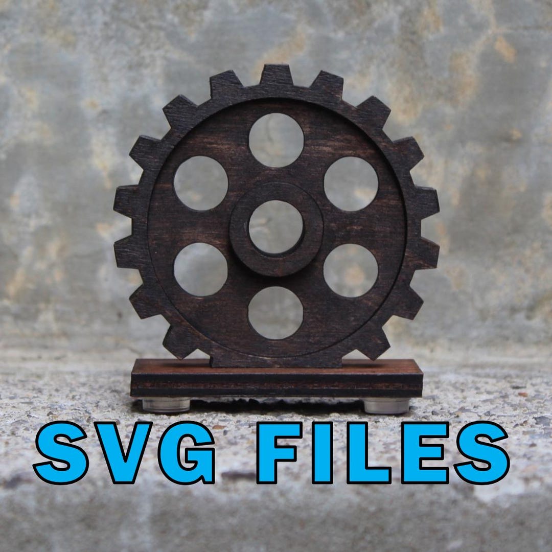 Small Gear Sculpture SVG Multi-layer Cut Files for Glowforge, CNC ...