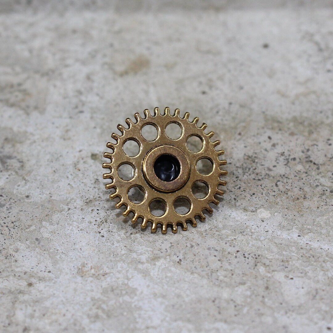 Steampunk Gear Lapel Pin Cog Wheel Brooch Tie Tack Jewelry Badge Nerd ...