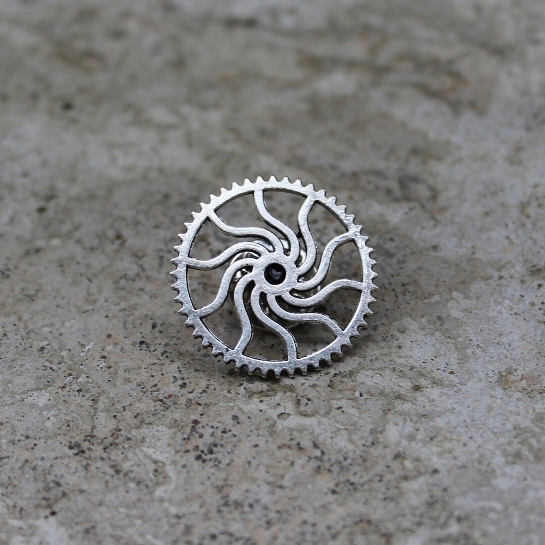 Steampunk Gear Lapel Pin Silver Cog Wheel Brooch Tie Tack Jewelry Badge ...