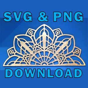 Digital Download - Art Deco Half-mandala SVG File | Home Decor | Wall ...