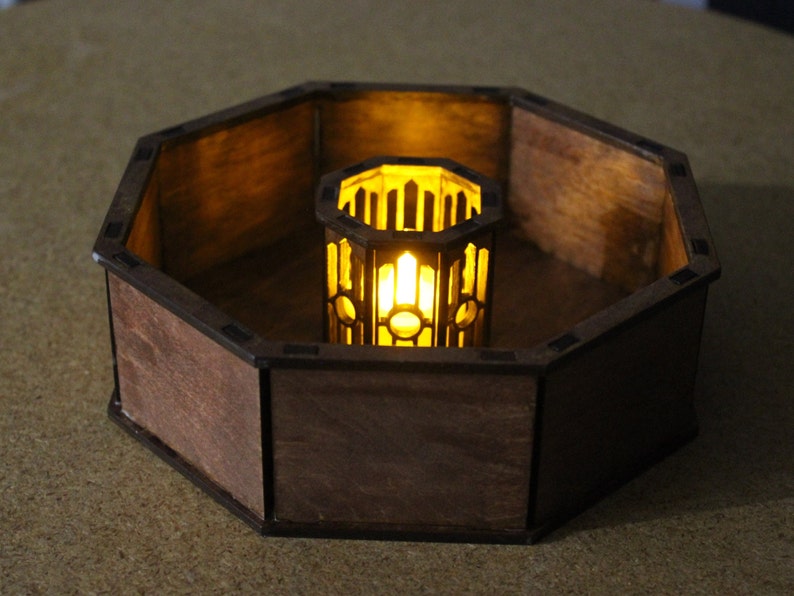 Light-up Dice Tray SVG Files Tealight Candle Holder Dice Tray Tabletop ...