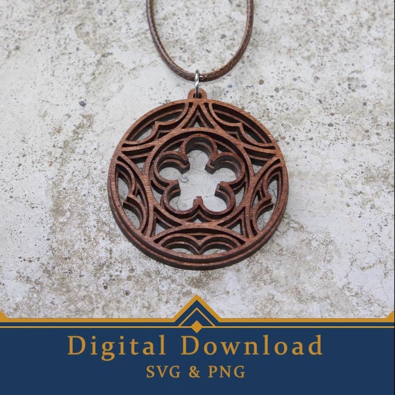 Rose Pendant Svg File - Etsy