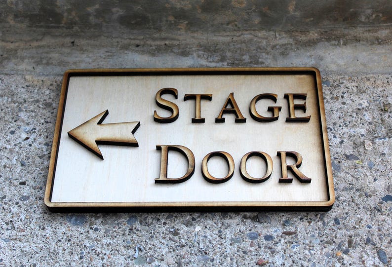Retro Stage Door Sign SVG File Download | Cricut | Glowforge | CNC ...