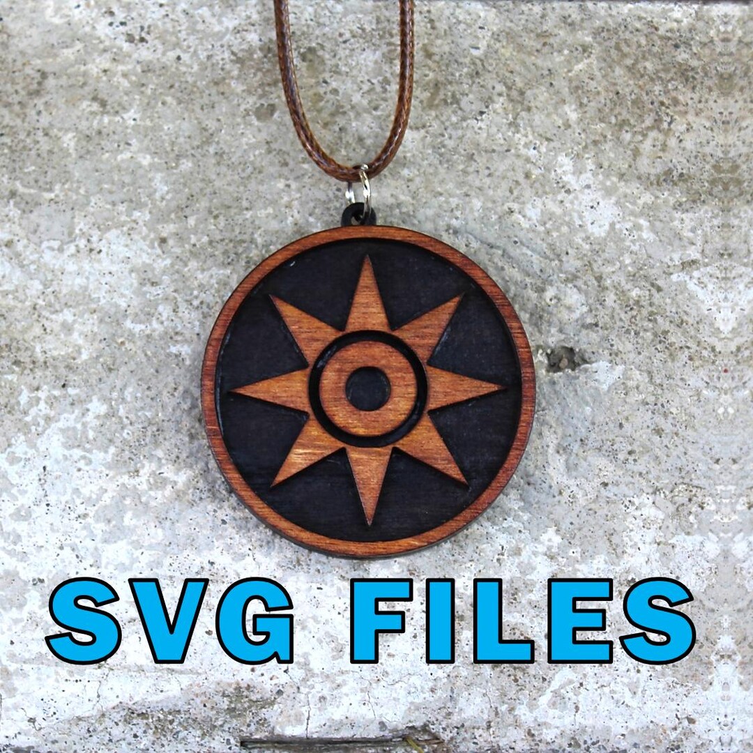 Sun Pendant SVG Multi-layer Cut Files for Glowforge, CNC, Cricut, Laser ...
