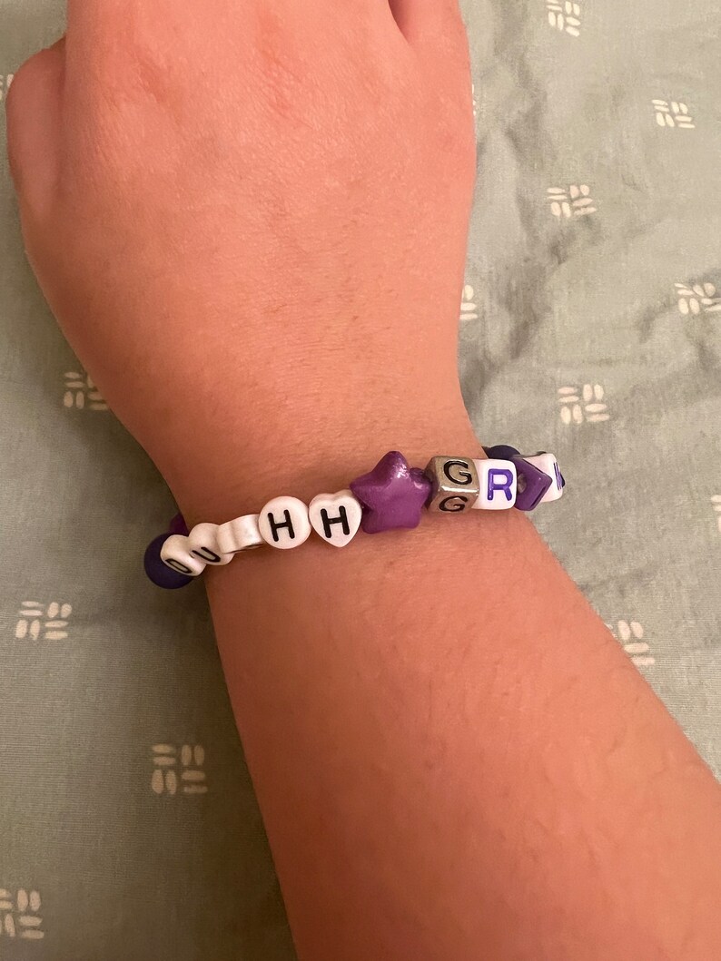 Grimace Mcdonalds Kidcore Kandi Bracelet Weird Jewelry Purple Grimace ...