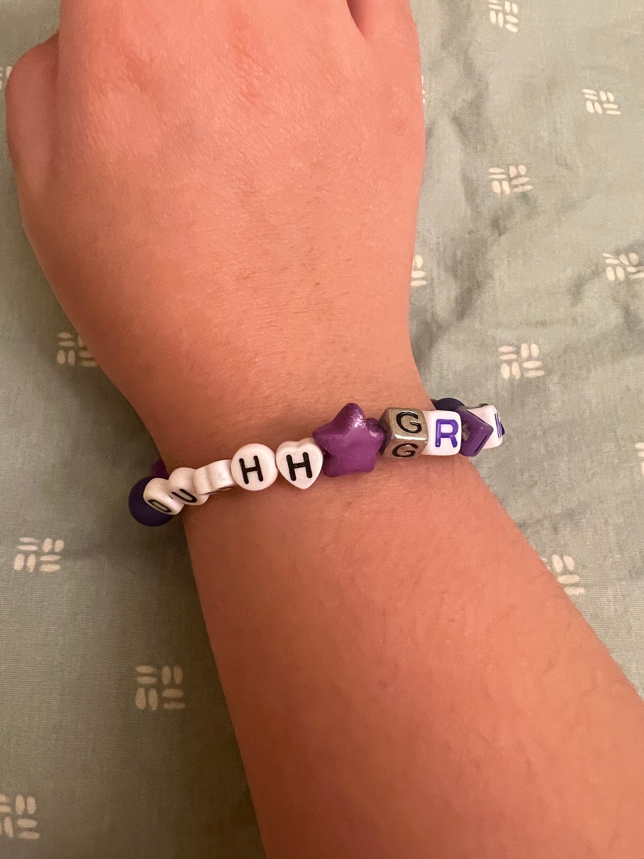 Grimace Mcdonalds Kidcore Kandi Bracelet Weird Jewelry Purple Grimace ...