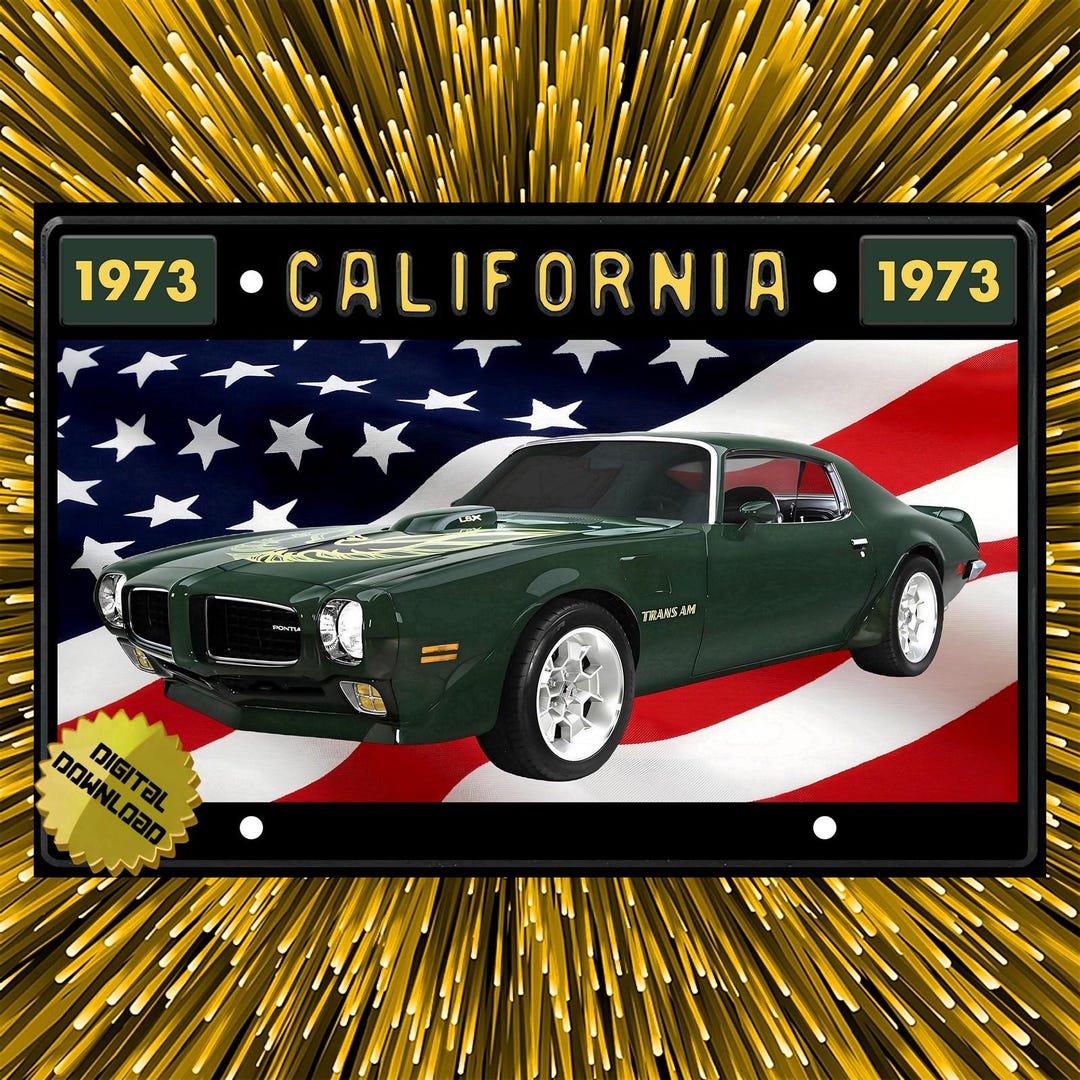 Pontiac Firebird Trans-am Green 1973 | 5 Popular 4K Sizes | 40x28 36x24 ...