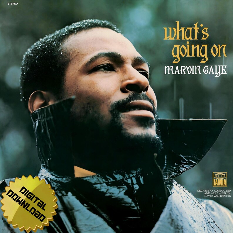 Marvin Gaye - What's Going on - 1971 | 5 Popular 4K Sizes | 28x28 24x24 ...