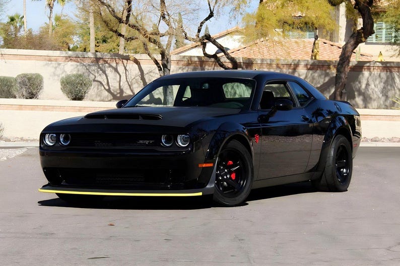 Dodge Challenger SRT Demon Black 2018 Poster | 36x24 Inch, 4k - Etsy