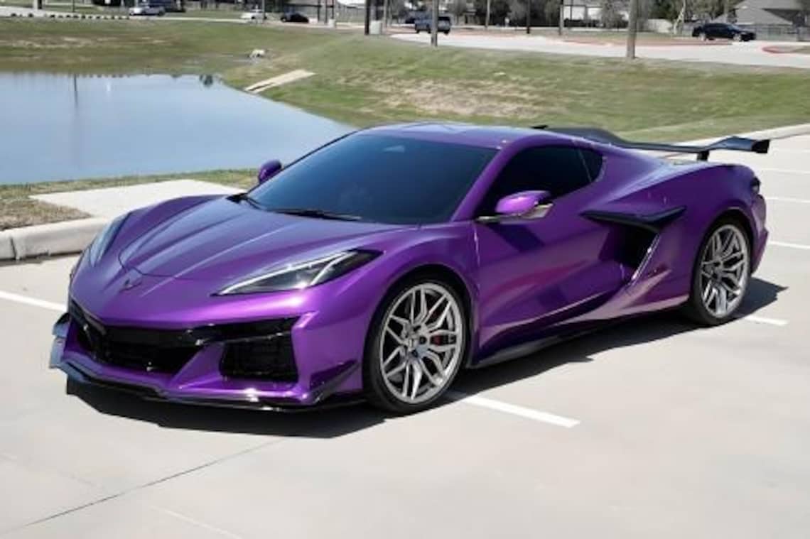 Chevrolet C8 Corvette Z06 Purple 2024 | 36x24 Inch Unframed, Glossy, 4k ...